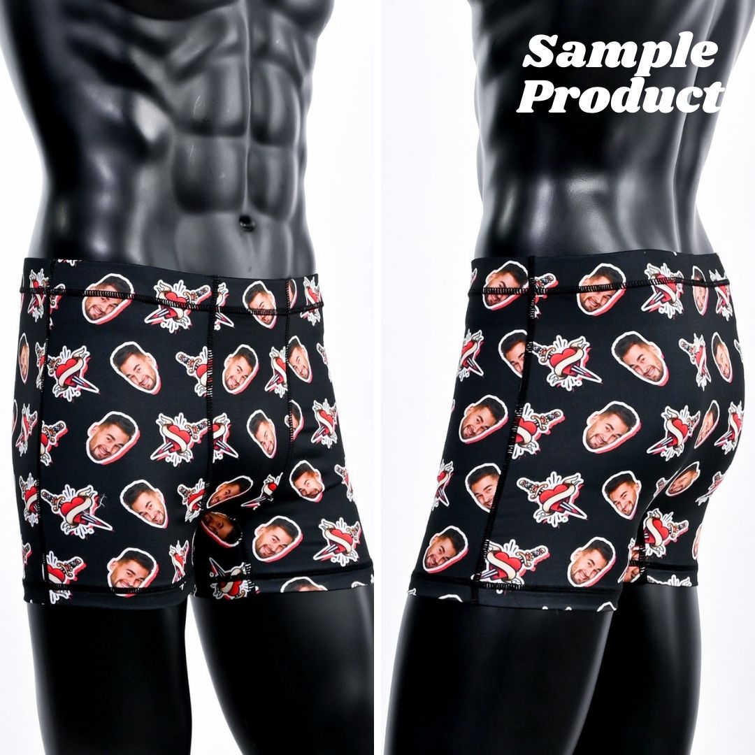 Hearts with Face Pattern Boxer Briefs – Printstrix